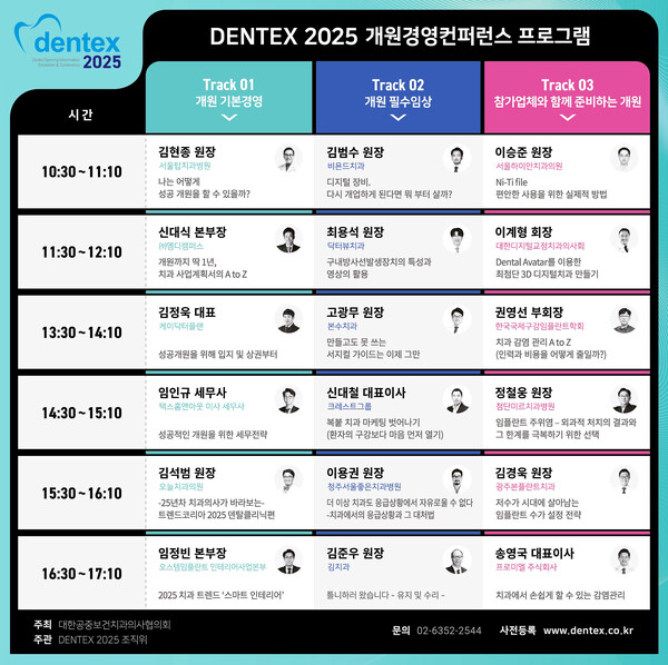 이번주 일요일 ‘DENTEX 2025’... “개원부터 경영 안정까지 전 과정 총망라!”